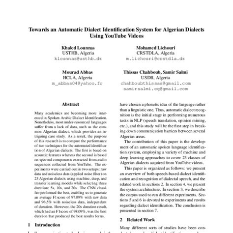 Towards An Automatic Dialect Identification System Using Algerian