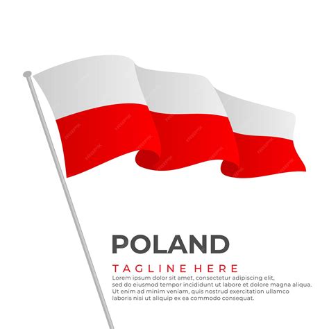 Premium Vector Template Vector Poland Flag Modern Design
