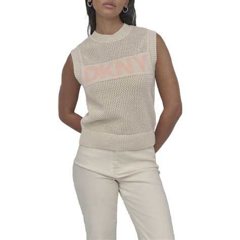 Sleeveless Crewneck Sweater Beige Europa Art