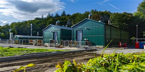 녹색 바이오가스 크는 무산소 분해를 통해 탄소 중립 전력 생산을 위해 재생 가능한 에너지를 저장합니다 프리미엄 Ai 생성 이미지