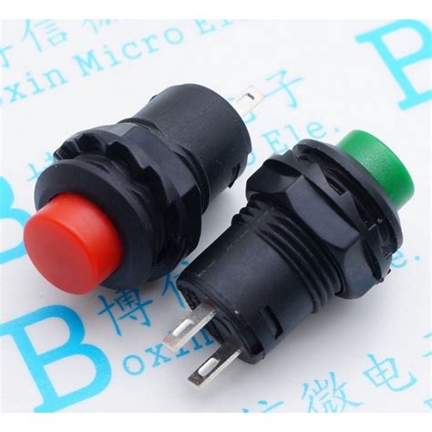 DS A Red DS Round Push Button Switch With Lock Self Locking Shopee Philippines