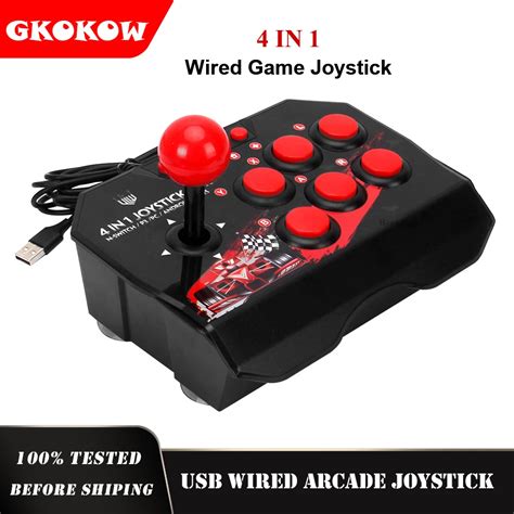 Usb Wired Game Joystick Retro Arcade Station Turbo Game Console Rocker Fighting Controller For