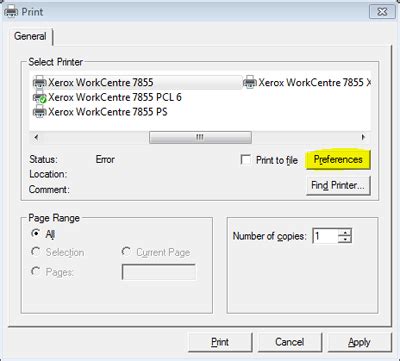 InPrint FAQ S Problems Printing To A Xerox Widgit