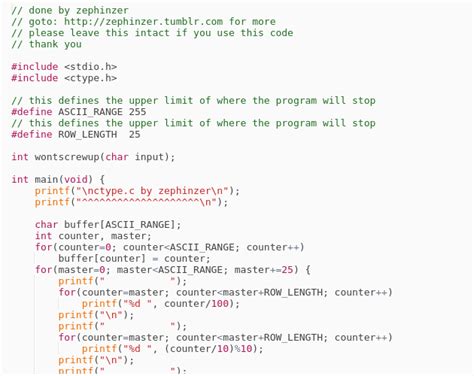 Ctype H Results Generation Codepad