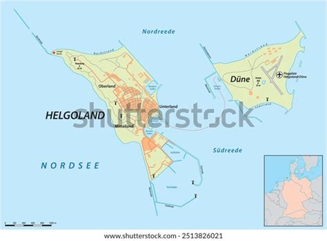 Helgoland Island Map Over 12 Royalty Free Licensable Stock