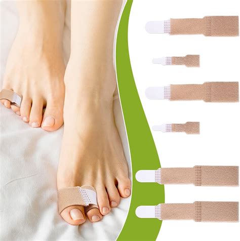 Nuanchu Broken Toe Splint Pieces Broken Toe Splint Wraps Finger Loops Tapes Fabric Toe