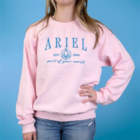 Ariel Embroidered Pullover Sweatshirt For Women The Little Mermaid