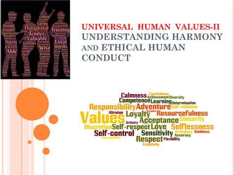 Universal Human Values Harmony Ethical Conduct