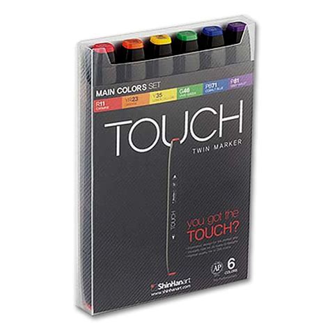 Touch Twin Marker 6er Main Colors - jetzt kaufen bei architekturbedarf.de