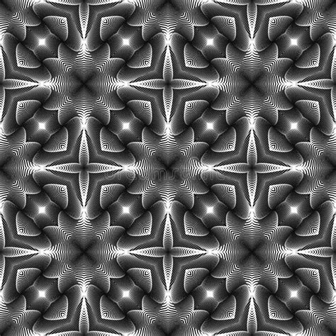 Design Seamless Monochrome Lines Pattern Stock Vector Illustration Of
