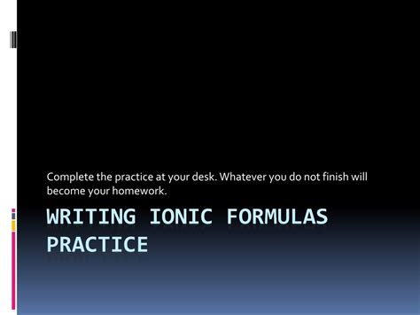 Ppt Monoatomic Vs Polyatomic Ions Naming Ionic Formulas Powerpoint Presentation Id 9113427