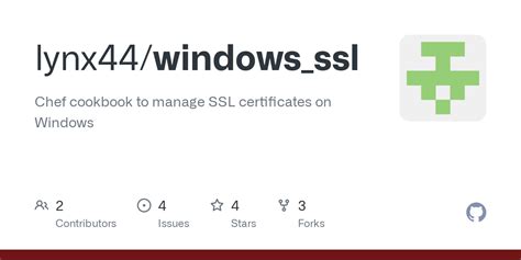 GitHub Lynx Windows Ssl Chef Cookbook To Manage SSL Certificates On Windows