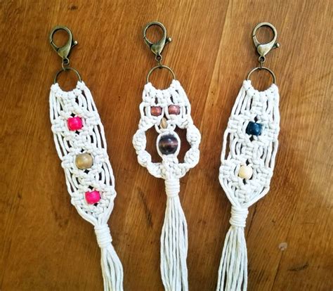 Macrame Owl Keychain