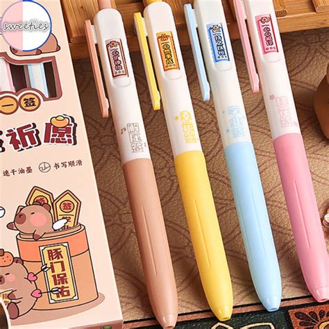 Creative ตลกกดโรตารี Neutral ปากกานักเรียน Quick Drying สอบเขียนปากกาเครื ่ องเขียน Supply