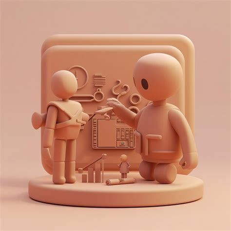 3d Render Icon 8k Clay Render Of A 3d Model Rotating And Transforming
