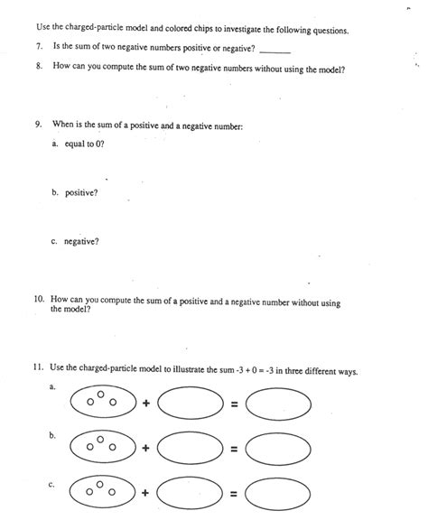 Solved Use The Charged Particle Model And Colored Chips To
