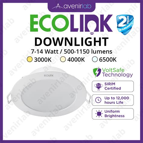 SIRIM ECOLINK Recessed Conceal Round Downlight W W W Sirim Certified Indoor Ceiling Light