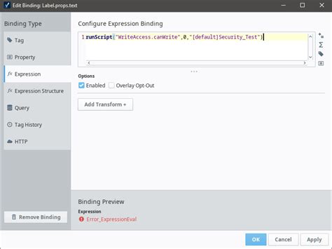 Runscript Error When Used In Expression Binding Ignition Inductive