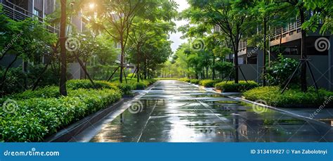 Efficient Rainwater Management In Urban Landscapes With Treelined Streets And Sustainable
