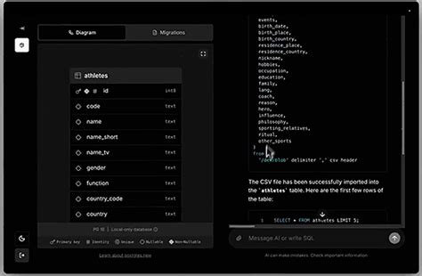 Wasm版postgresqlに生成aiを組み合わせた「postgresnew」無料公開。自然言語でクエリ、エンベディングの作成、csvからテーブル自動生成など － Publickey