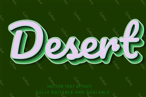 Desert Vintage Surfin Font Style Effect Vector File Illustrator Premium