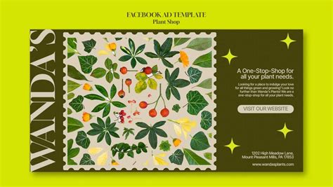 식물 상점 디자인 템플릿 무료 Psd 파일