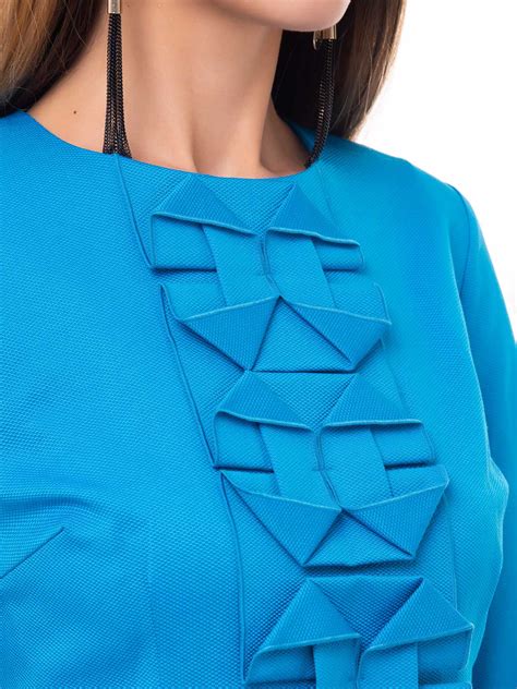 Синя сукня з елементами орігамі Iren Klairie