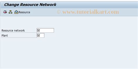CR SAP Tcode Change Resource Network