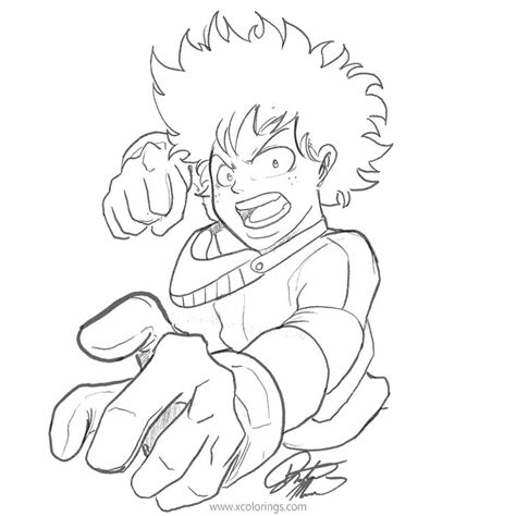 11 Deku Coloring Pages Printable Digitrenz