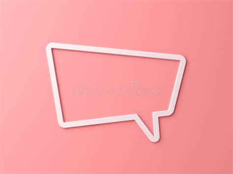 Blank Notification Speech Bubble Sign Pin Or Chat Bubble Neon Light Bulb Isolated On Pink Pastel