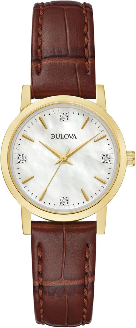 Reloj De Cuarzo Clásico Para Damas Bulova Acero Inoxidable Con Diamantes