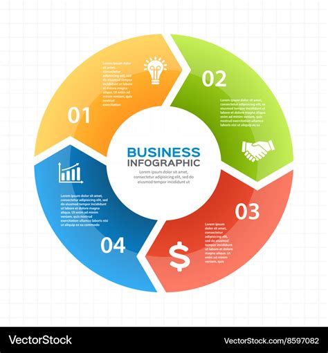 Circle Arrows Infographic Diagram Graph Royalty Free Vector