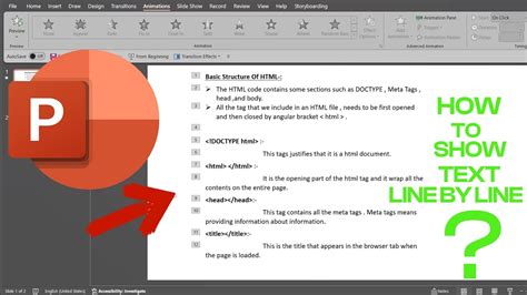 in powerpoint how to make text appear one by one powerpoint me line