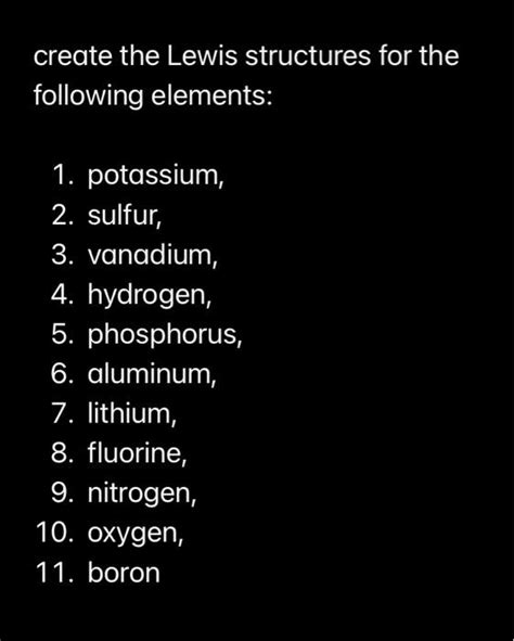 Vanadium Lewis Dot Structure