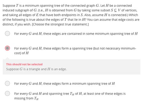 Graph Theory Minimum Spanning Tree Of A Connected Induced Subgraph