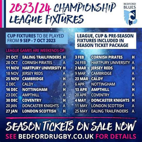 2023 24 Championship League Fixtures Announced Bedford Blues Rfc