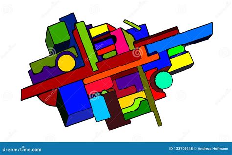 Abstract Geometric Background In Style Suprematism Art Vector Illustration Stock Illustration