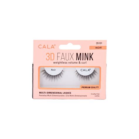 Pestañas Postizas 3d Faux Mink Lashes Noir Cala Unidad Megamaxi