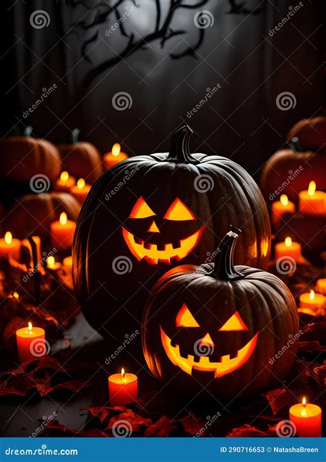 Cinematic Uhd K Dark Halloween Pumpkin Stock Illustration Illustration Of Moody Creepy