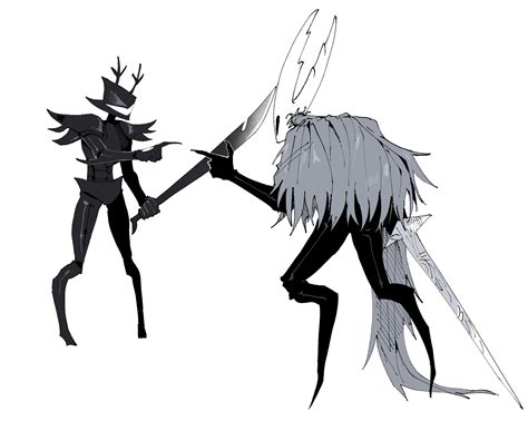 Hollow Knight And Roaring Knight Utdr And 2 More Drawn By Linagtk