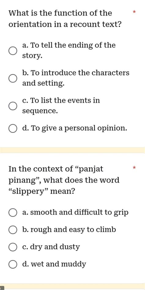 What Is The Function Of The Orientation In A Recount Text A To Tell The