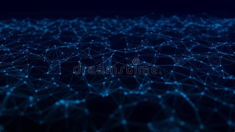 Abstract Animated Futuristic Background Big Data Visualization Network Connection Data
