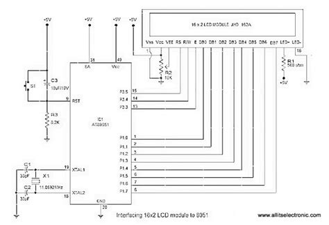 All Its Electronics Interfacing 16x2 LCD With 8051