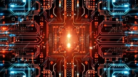 Premium Ai Image Abstract Electronic Circuit Technology Backdrop In A Twodimensional Image