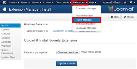 Hikashop Installation Configuration