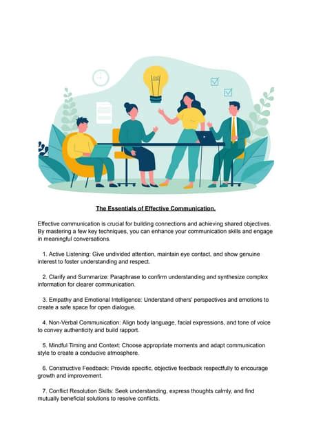 The Essentials Of Effective Communication Unlocking Your Path To Success Pdf