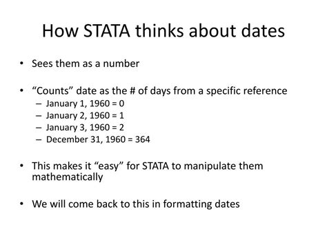 Ppt Mostly Dates And A F Ew O Ther U Seful Stata Commands Powerpoint Presentation Id6725795