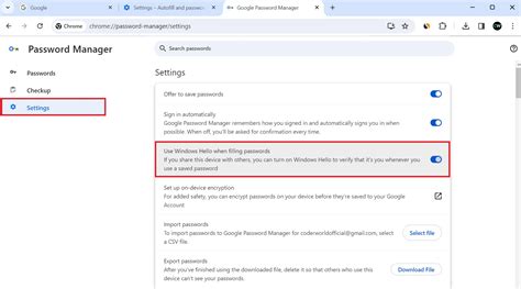 How To Disable Windows Hello For Chrome Passwords Thecoderworld