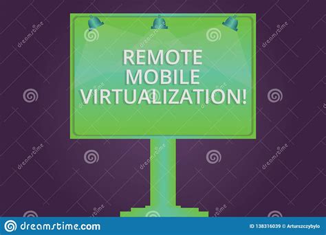Writing Note Showing Remote Mobile Virtualization Business Photo
