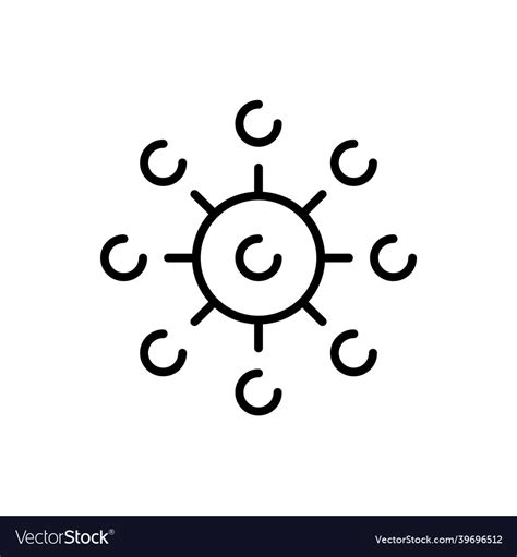 Science Research Lab Experiment Icon Line Atom Vector Image